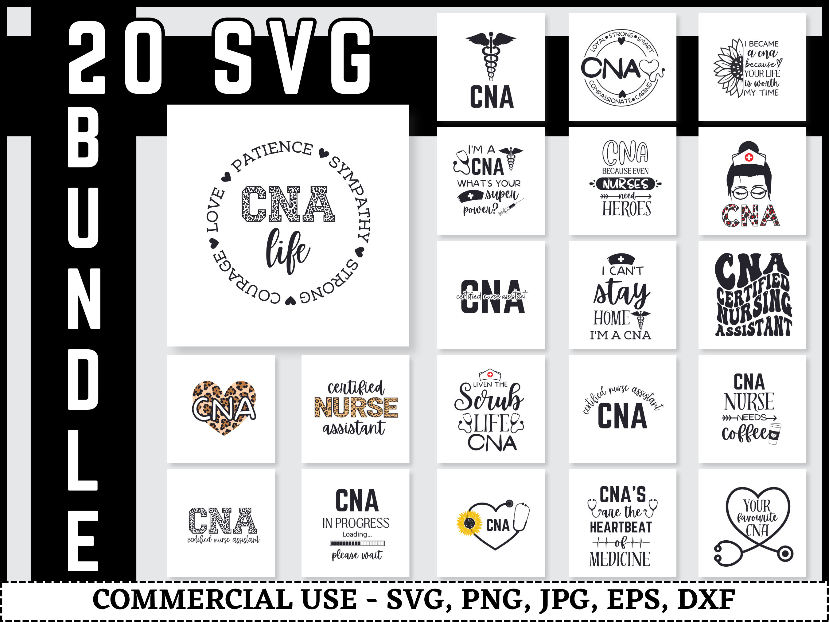 Cna Svg Bundle, Nurse Svg, Nurse Life Svg, Medical Svg, Cna Life, Cna ...