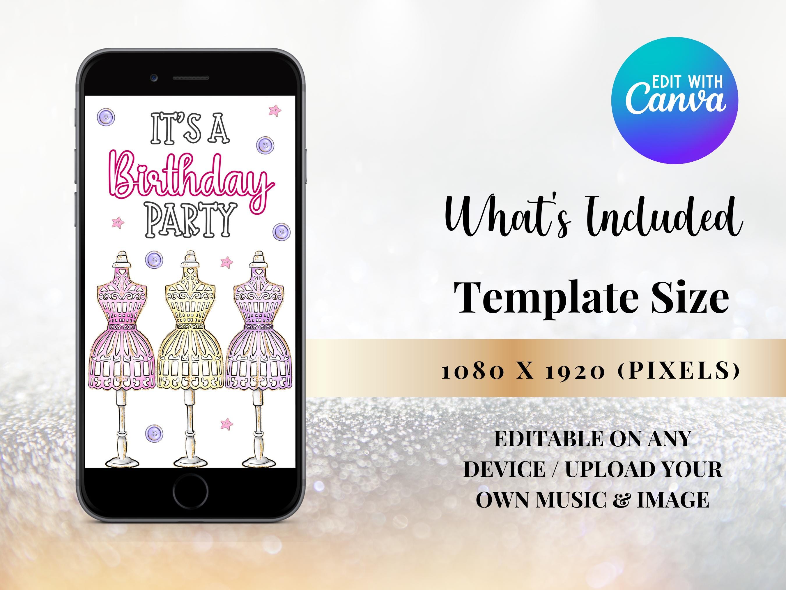 Sewing Video Invitation, Sew Theme Birthday, Sewing Party Invite ...