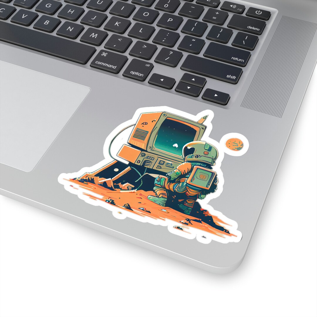 Waterproof Vinyl Sticker Cartoon Astronaut Tech Whiz Vinyl Sticker for ...