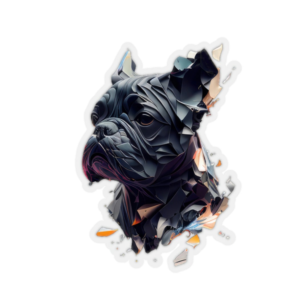 Abstract Black Dog Sticker – Waterproof Vinyl Decal - Etsy