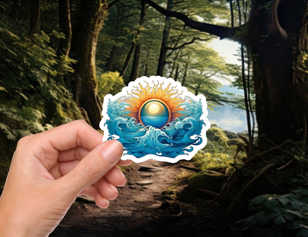 Surrealist Ocean Sunset - 2 Inch Waterproof Vinyl Sticker - Etsy