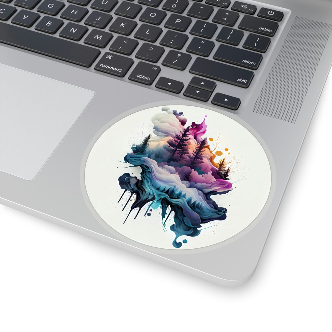 Waterproof Vinyl Sticker - Mysterious Fog-enshrouded Forest Sticker - Etsy