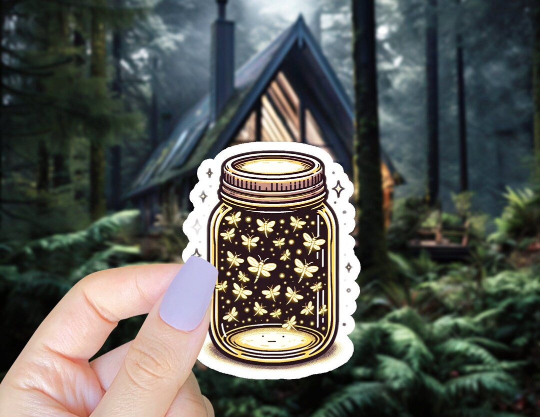 Enchanting Glowing Fireflies Jar - 2 Inch Waterproof Vinyl Sticker - Etsy