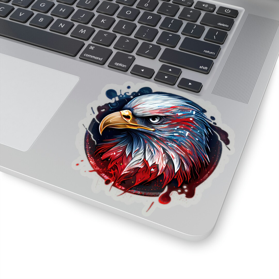 Waterproof Vinyl Sticker - Patriotic Eagle Fourth of July Sticker - Etsy