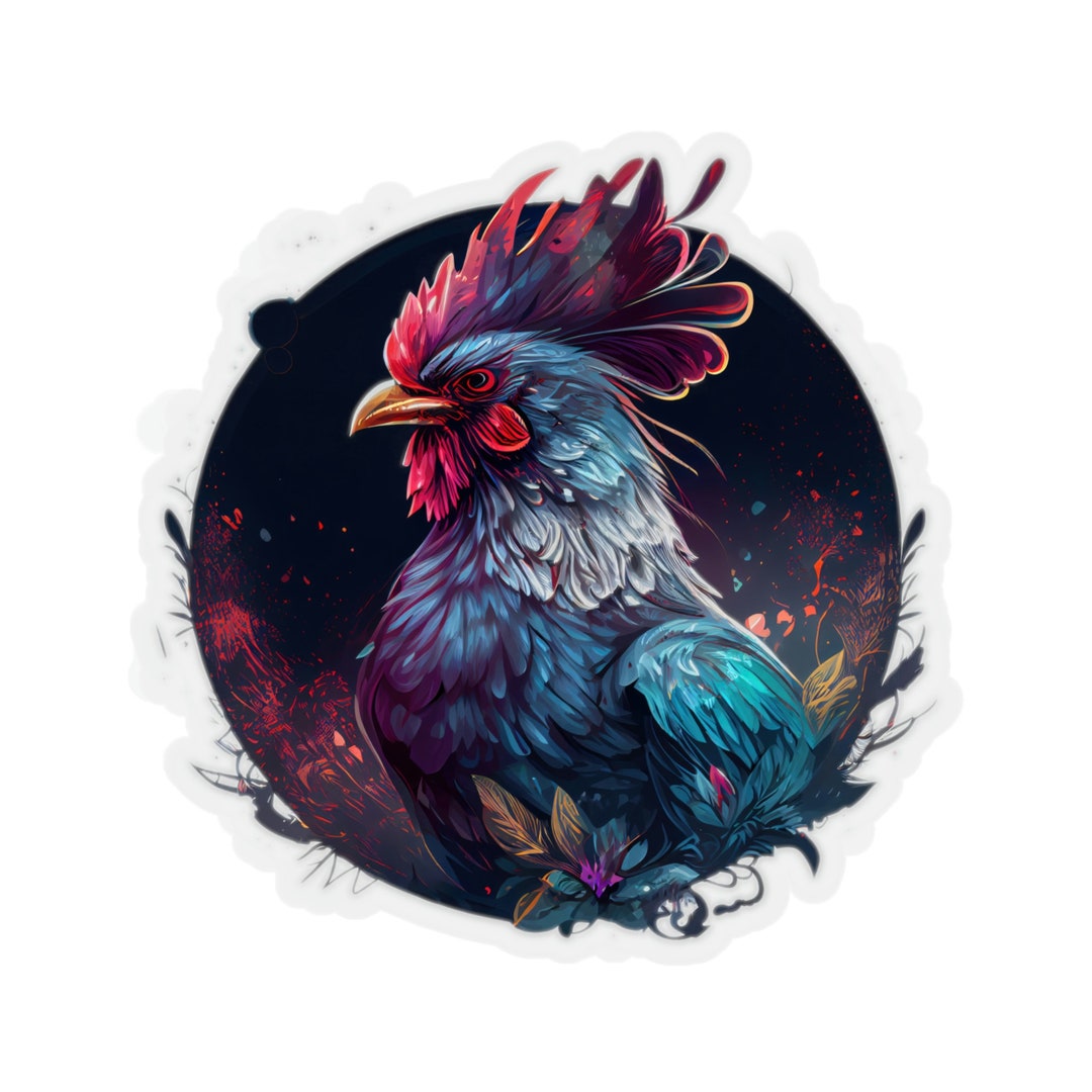 Waterproof Vinyl Sticker - Distinguished Rooster - Vinyl Sticker - Add ...