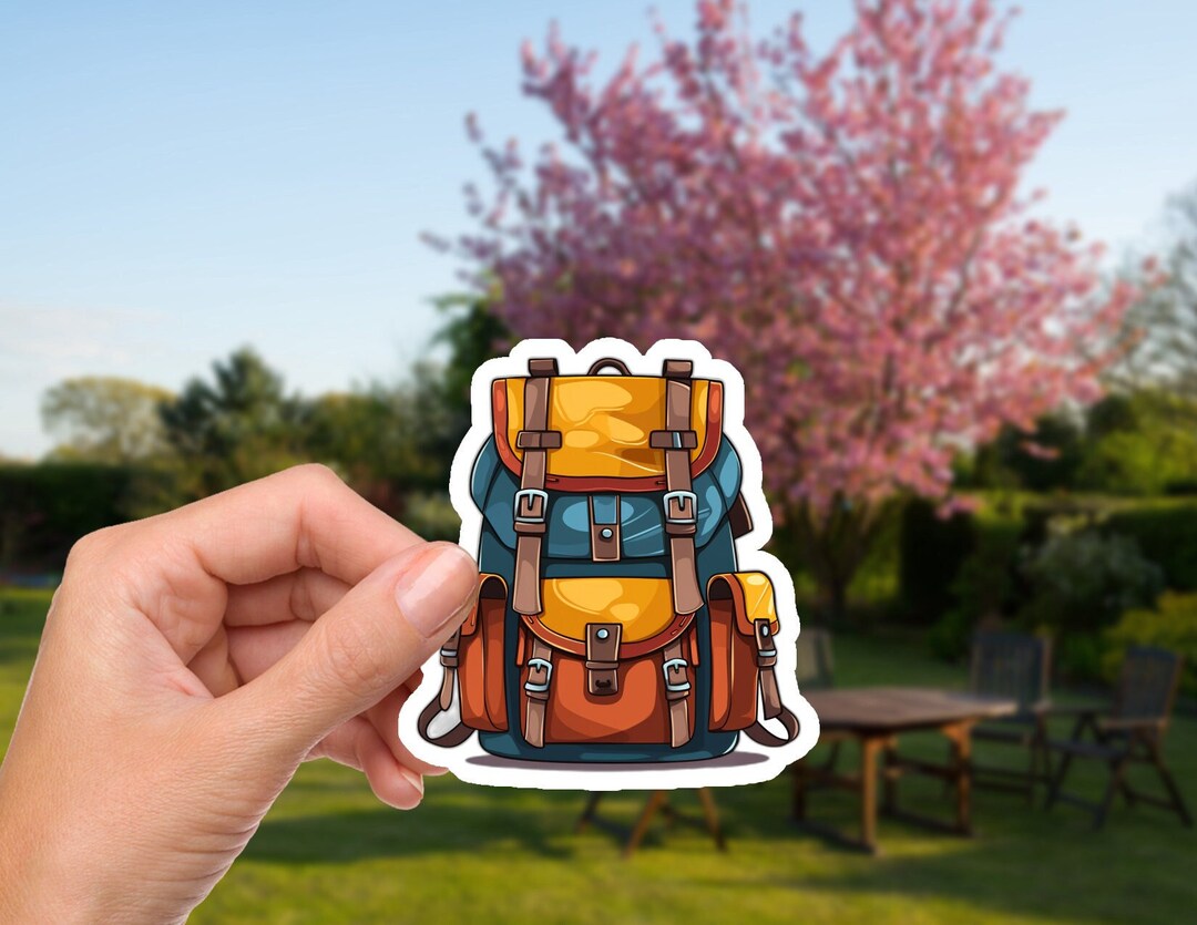 Multi-colored Hiking Backpack - 2 Inch Waterproof Vinyl Sticker - Etsy
