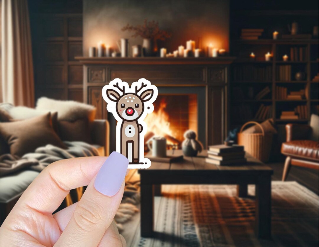 Waterproof Vinyl Sticker 2 Inch - Rudolph the Red-nosed Reindeer - Etsy