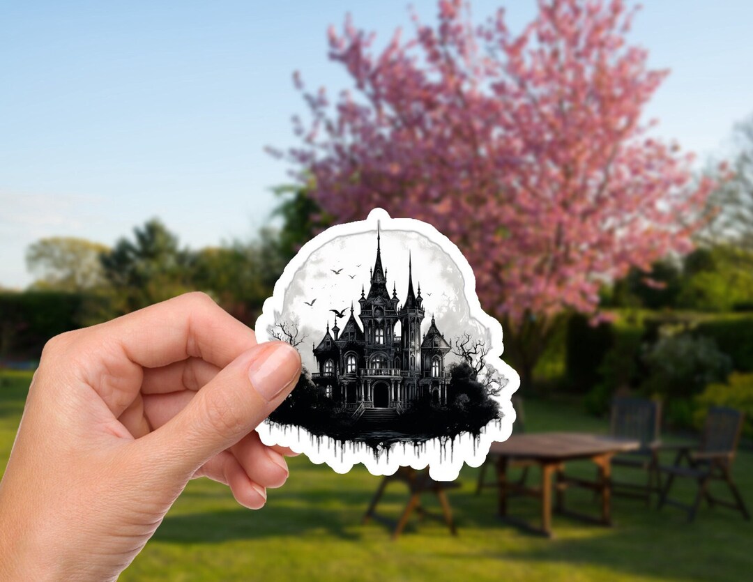 Sinister Victorian Mansion - 2 Inch Waterproof Vinyl Sticker - Etsy