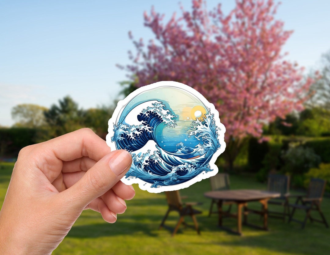 Surf's up Blue Wave - 2 Inch Waterproof Vinyl Sticker - Etsy