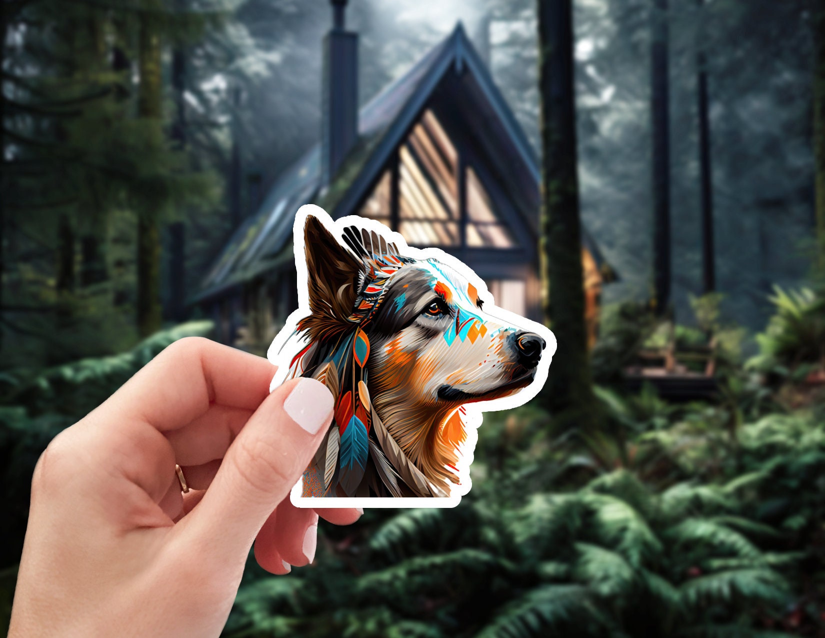 Native American Dog Designs 4 Pack 2 Inch Waterproof Vinyl - Etsy