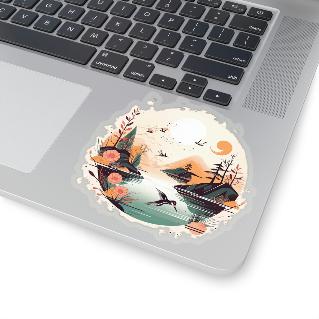 Waterproof Vinyl Sticker - Serene Japanese Pond Sticker - Etsy