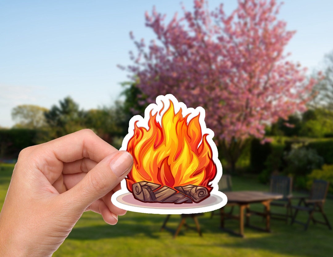 Cozy Bonfire Glow - 2 Inch Waterproof Vinyl Sticker - Etsy