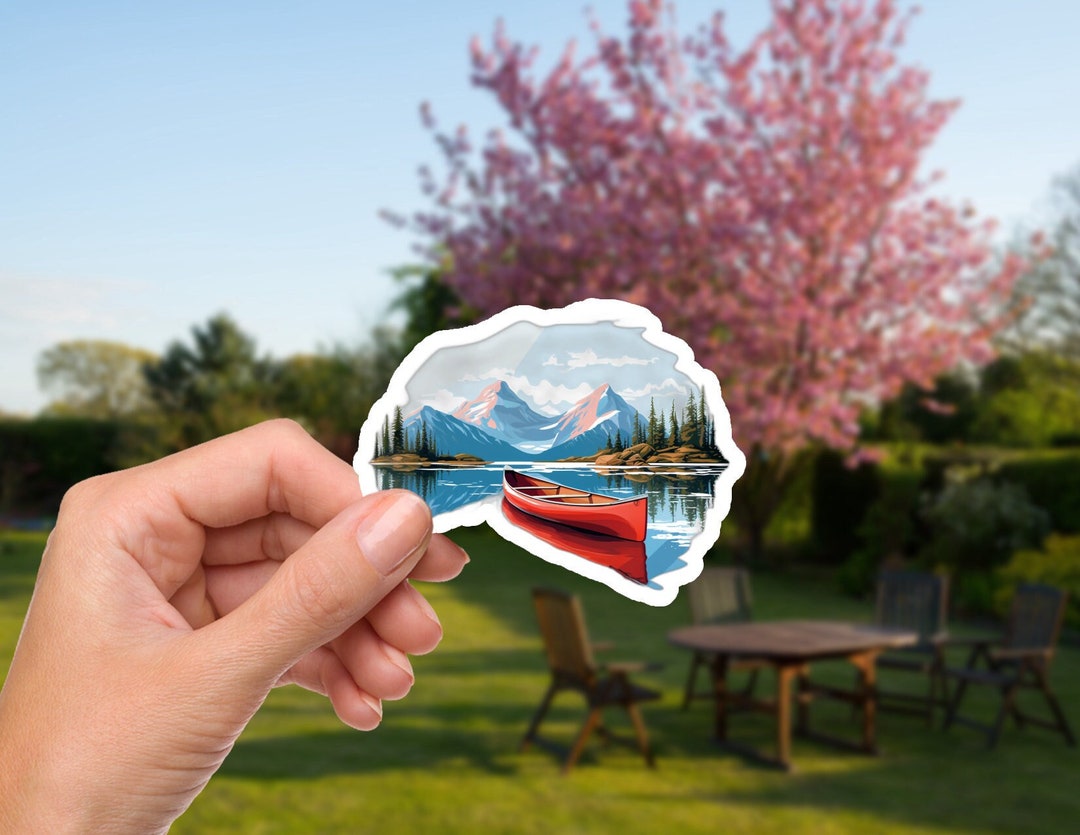 Solo Red Canoe - 2 Inch Waterproof Vinyl Sticker - Etsy