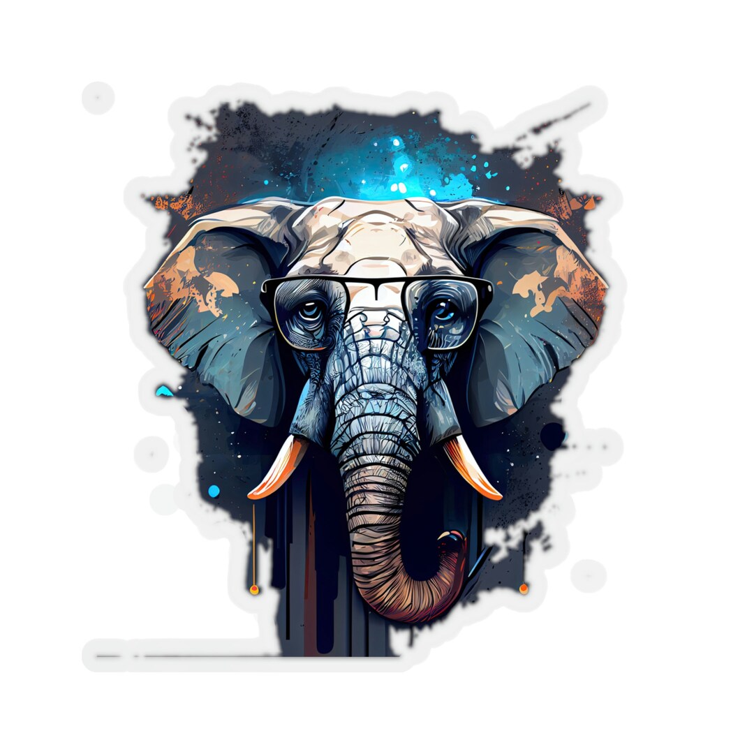Waterproof Vinyl Sticker - Int-elephant - Vinyl Sticker Available in 4 ...