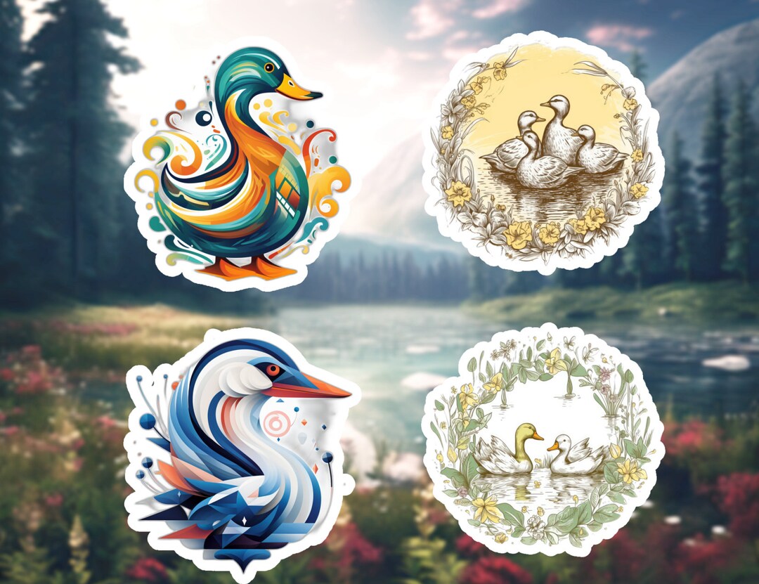 Duck Collection - 4 Pack 2 Inch Waterproof Vinyl Stickers - Etsy