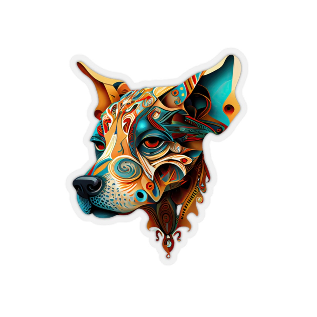 Waterproof Vinyl Sticker - Mayan-inspired Dog Vinyl Sticker for History ...