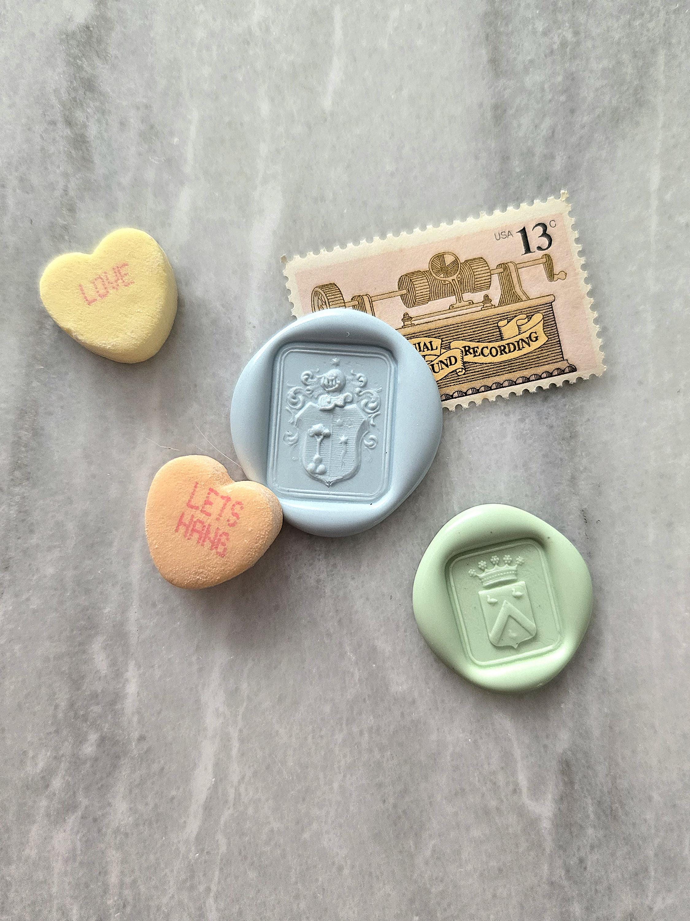 Macaron Collection: Pastel Adhesive Wax Seals - Antique European Stamps ...