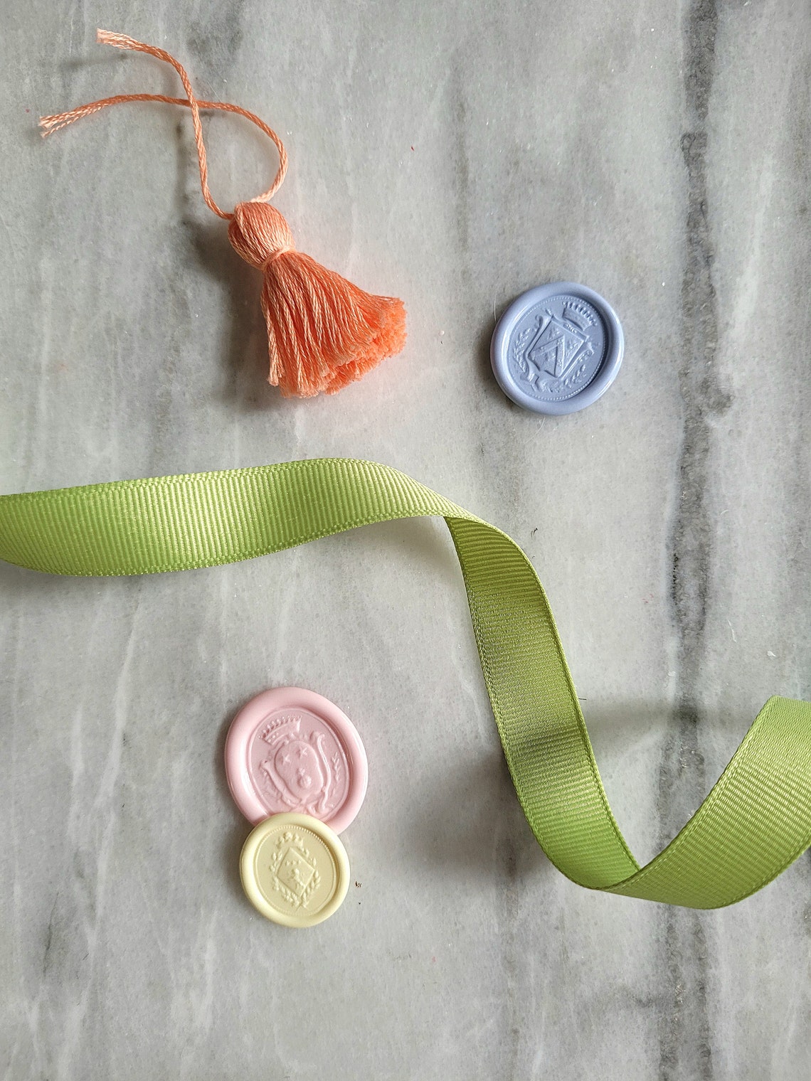 Macaron Collection: Pastel Adhesive Wax Seals - Antique European Stamps ...