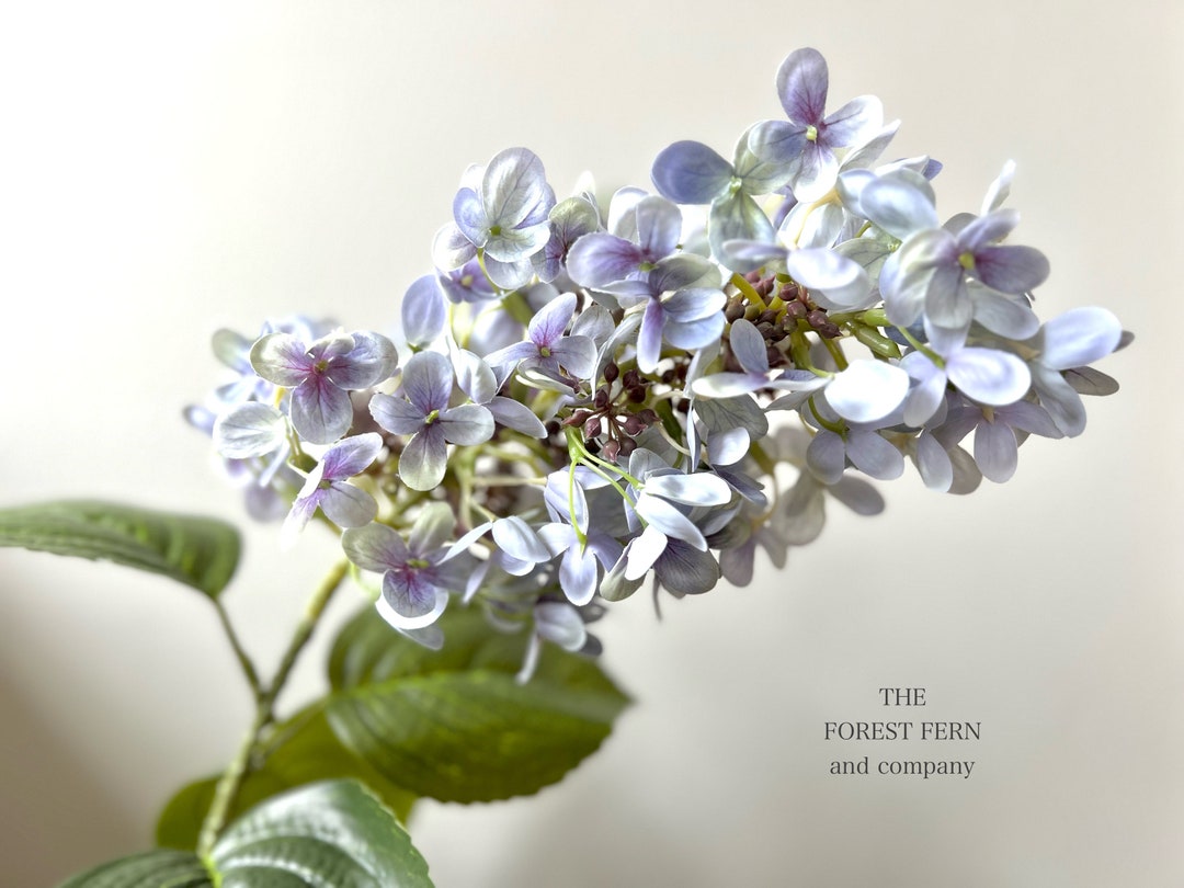 36 Artificial/faux Purple/white Cone Hydrangea Stem - Etsy