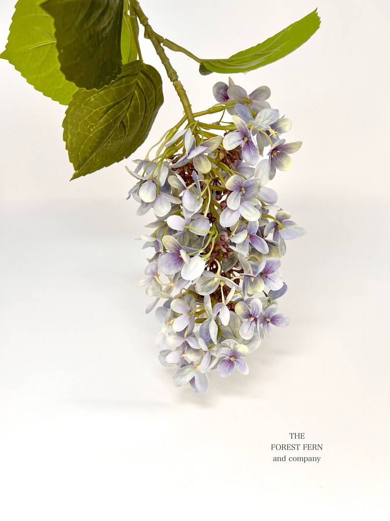 36 Artificial/faux Purple/white Cone Hydrangea Stem - Etsy