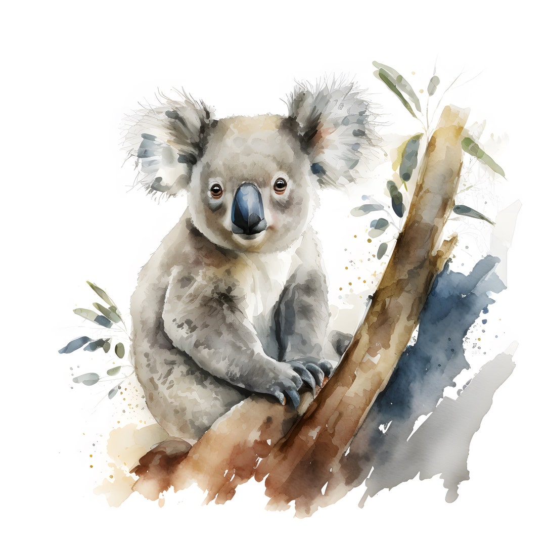 Watercolour Koala Painting Printable Wall Art / Includes 6 Sizes / Hi ...