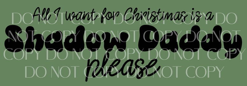 Shadow Daddy for Christmas PNG - Etsy