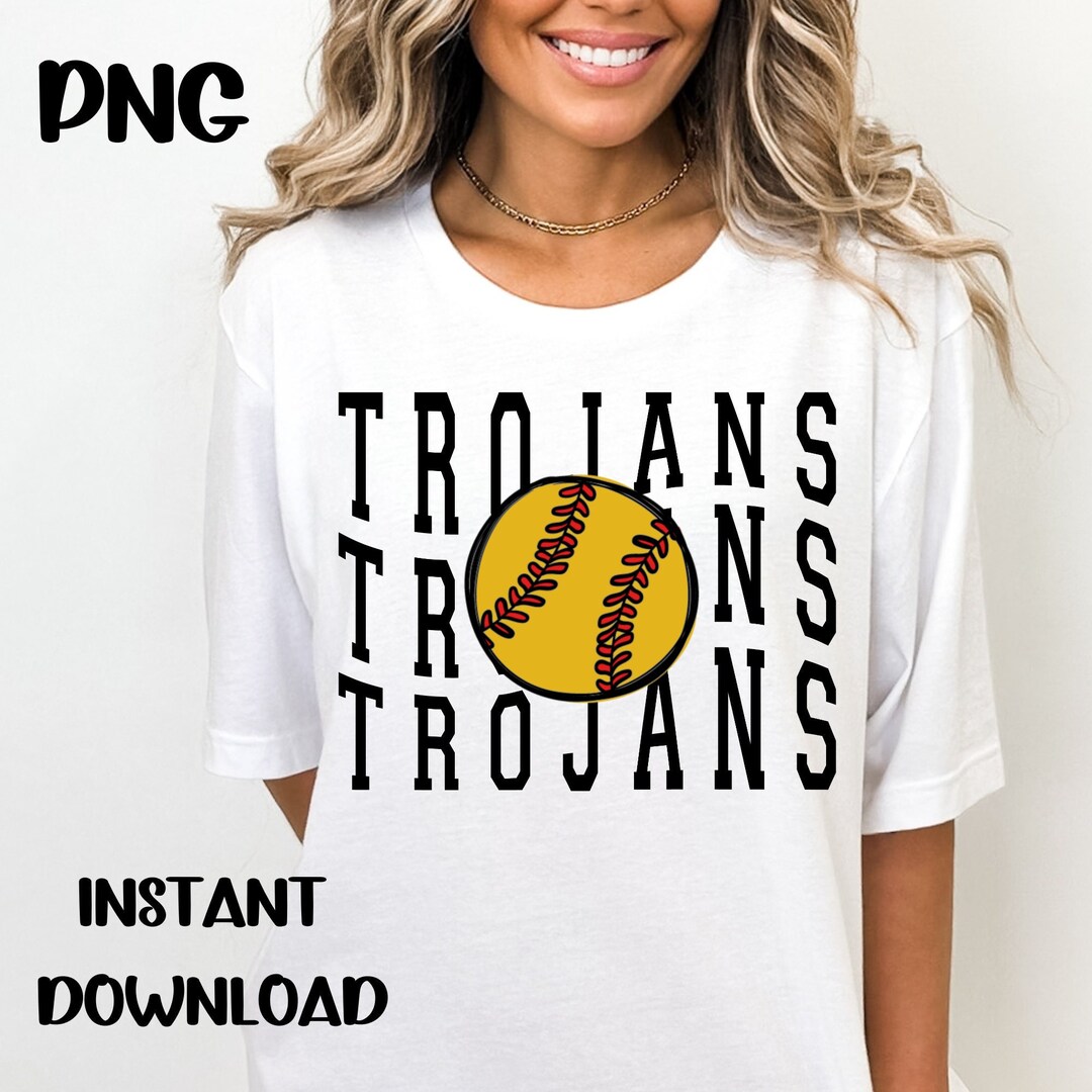 Trojans Softball PNG, Trojans Sublimation, Trojans Mascot PNG, Trojans Softball Shirt Design ...