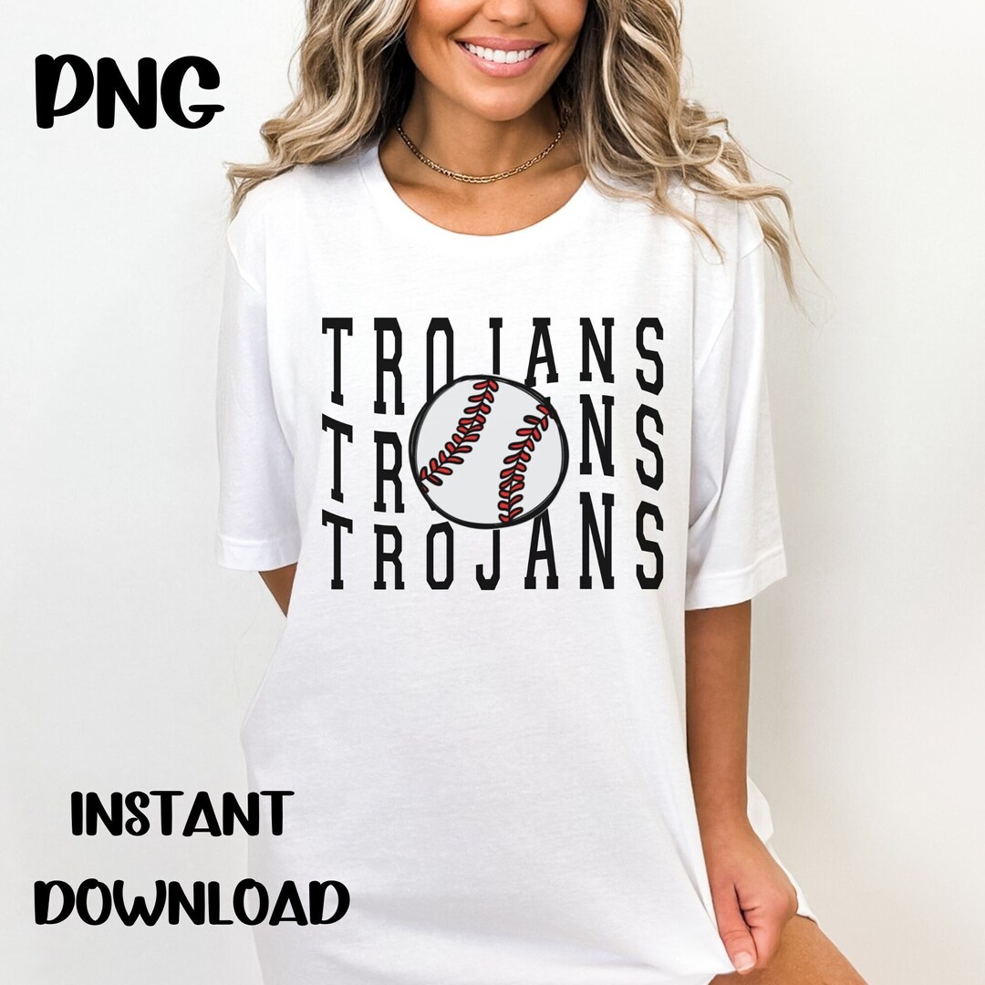 Trojans Baseball PNG, Trojans Sublimation, Trojan Mascot PNG, Trojans ...