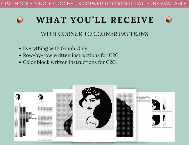 Naughty Hand Sign C2C Crochet Pattern, Donut Humor Adult Corner to ...