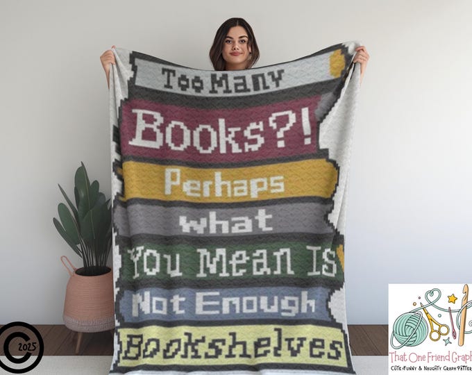 Bookshelf Print Graph + Written Pattern for C2C & Tapestry Crochet ...