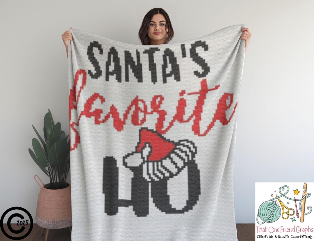 Funny Christmas Crochet Graphgan Pattern, Santa’s Favorite Ho Holiday ...
