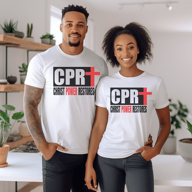 CPR Shirts | Christ Power Restores | Matching Couples Shirts ...