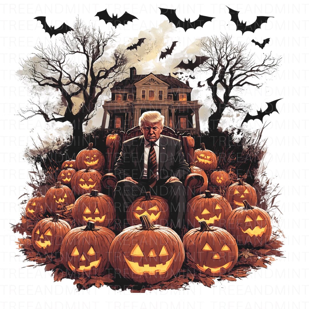 Trump Halloween PNG, Vintage Donald Trump Halloween Clipart ...