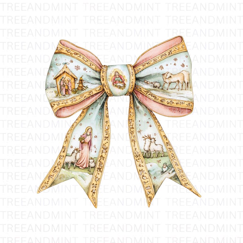 Christian Christmas Coquette PNG, Jesus Coquette Bow PNG, Baby Jesus ...