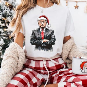 Donald Trump Christmas PNG, MAGA Holidays Png, Trump With Santa Hat ...