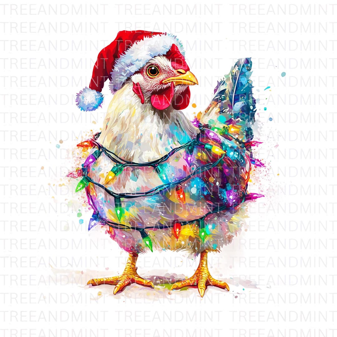 Christmas Chicken PNG, Trendy Christmas PNG, Christmas Chicken With ...