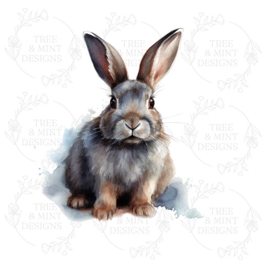 Watercolor Bunny Clipart, Rabbit Clipart, Easter Clipart, Digital ...