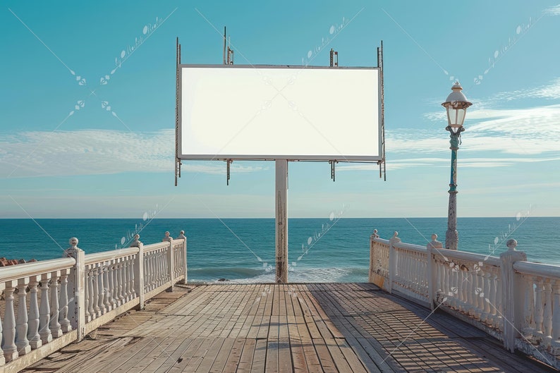 Beach Mockups, Boardwalk, Urban Poster, Urban Street Scene, Digital ...
