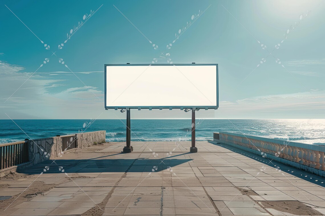 Beach Mockups, Boardwalk, Urban Poster, Urban Street Scene, Digital ...