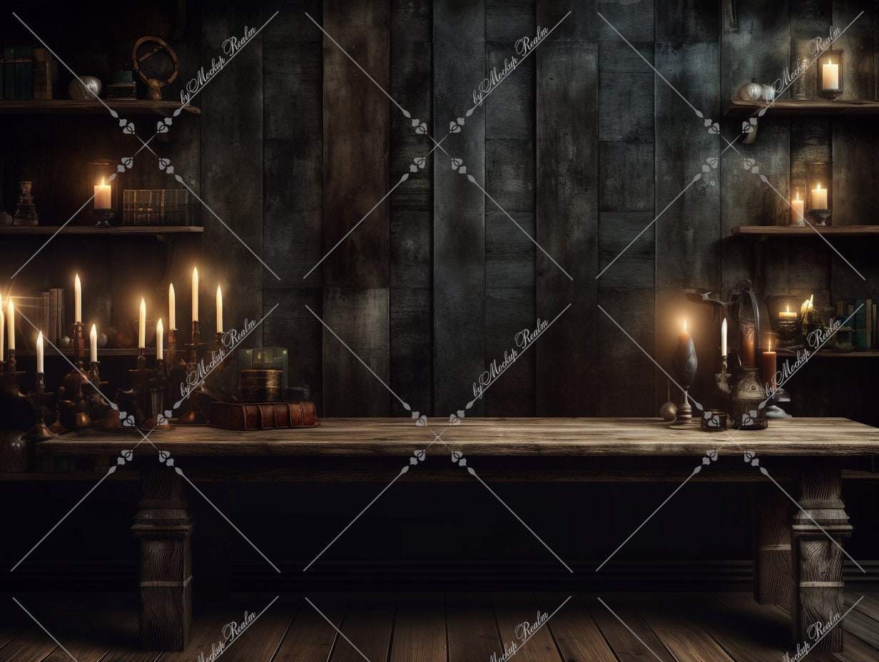 9x Dark Study Library Room Bundle | Library Mockup | Frame Art Mockup ...