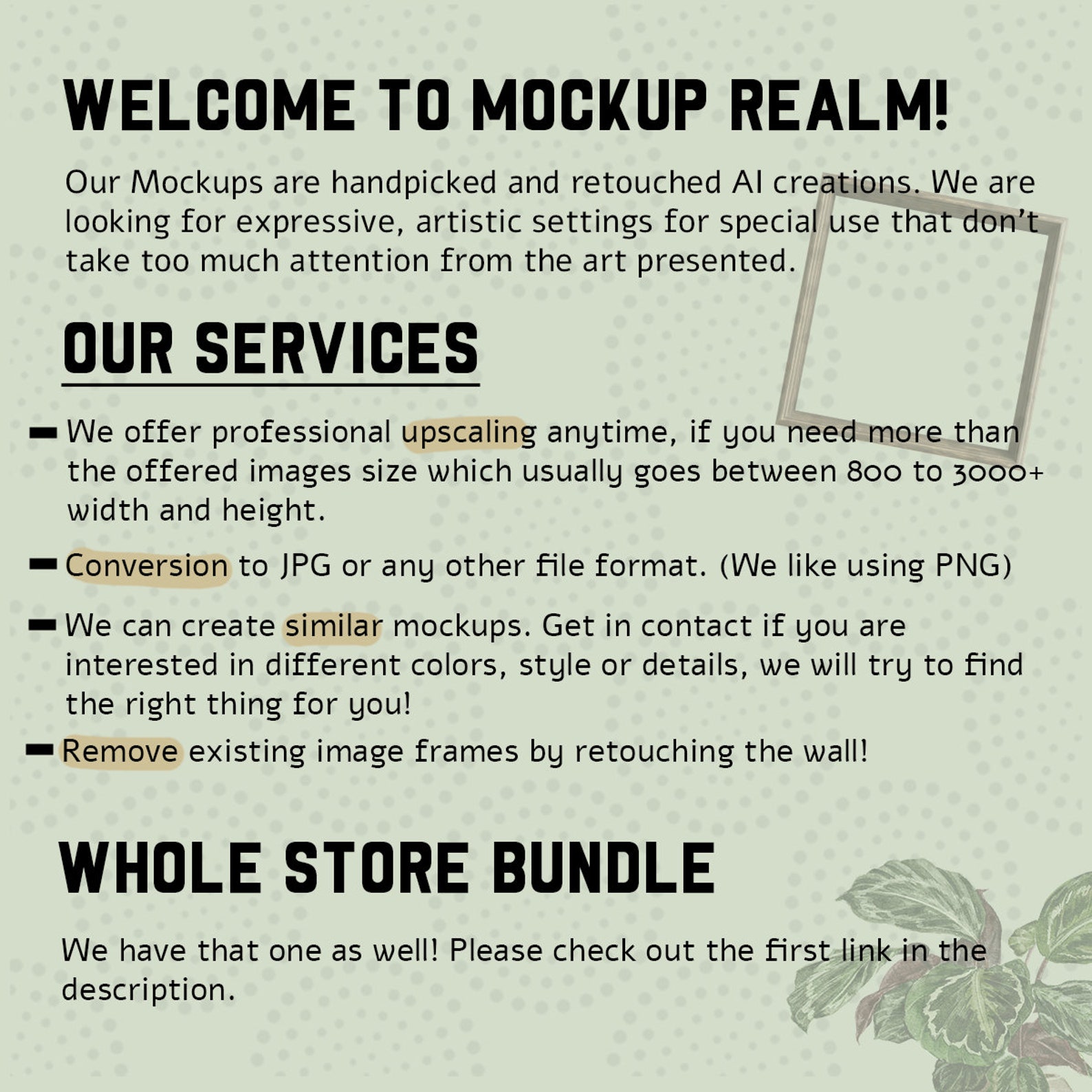 9 Colorful Boho Mockups With Plants VOL1 | Empty Frame Bundle | Mockup ...