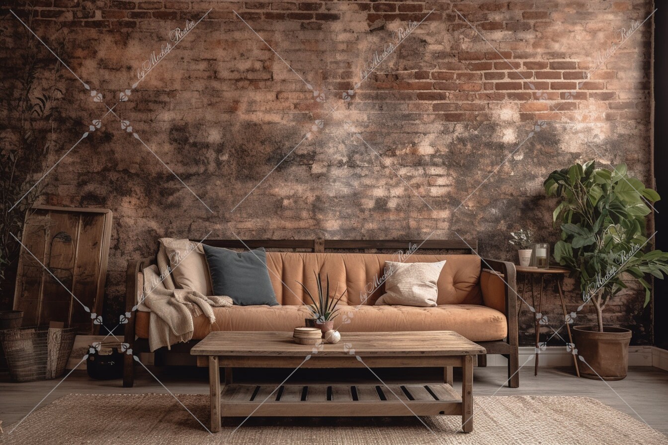 Rural Cottagestyle Brick-wall Mockups | Cottage Core Frameless ...