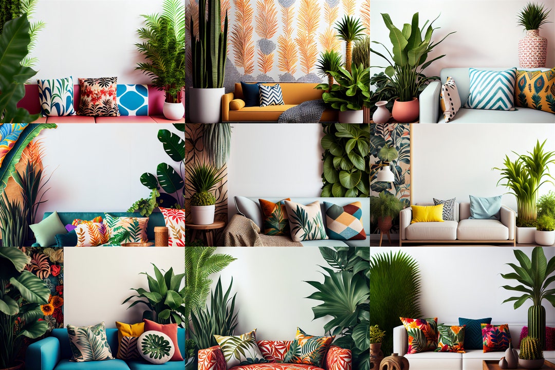 9x Colorful Boho Set, Boho Mockup Bundle, Frame Mockup Bundle, Mockup ...