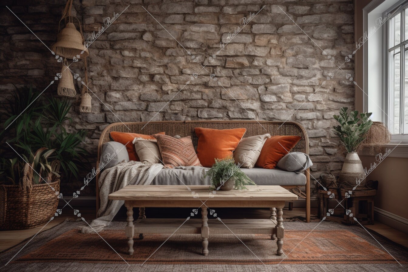 Rural Cottagestyle Brick-wall Mockups | Cottage Core Frameless ...