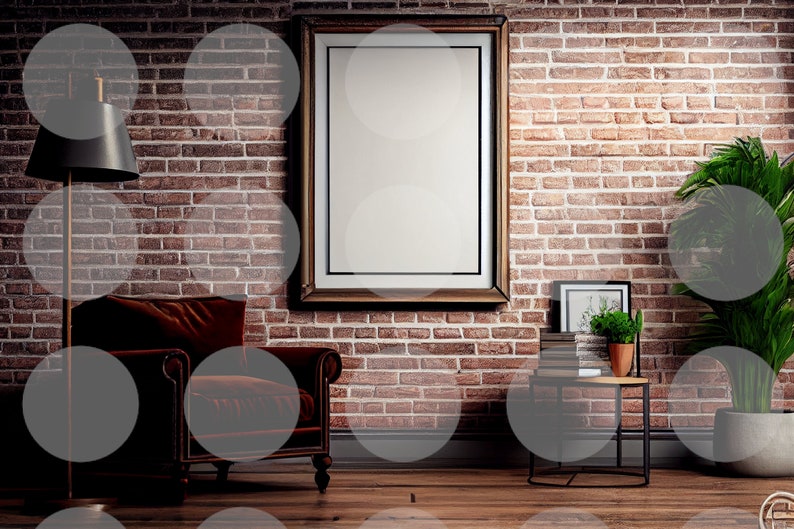 Industrial Themed Brick Mockups 9x | Wall Frame Mockups | Mockup Bundle ...