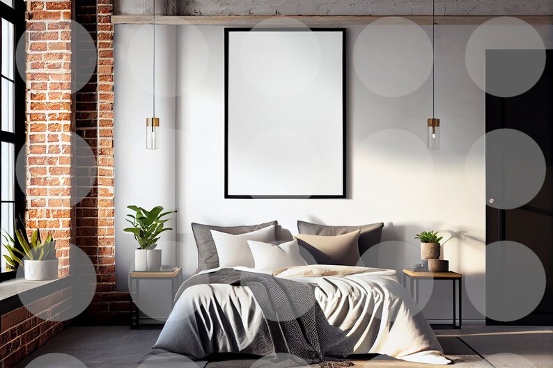 Industrial Themed Brick Mockups 9x | Wall Frame Mockups | Mockup Bundle ...