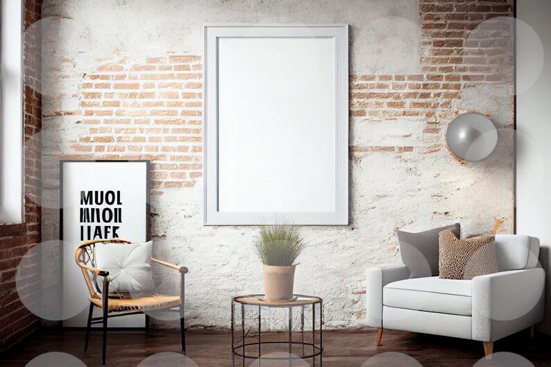 Industrial Themed Brick Mockups 9x | Wall Frame Mockups | Mockup Bundle ...