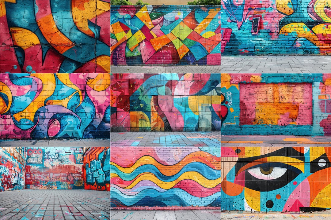 Colorful Mockup, Urban Backdrop, Urbanstreet Art, Alley Backdrop ...