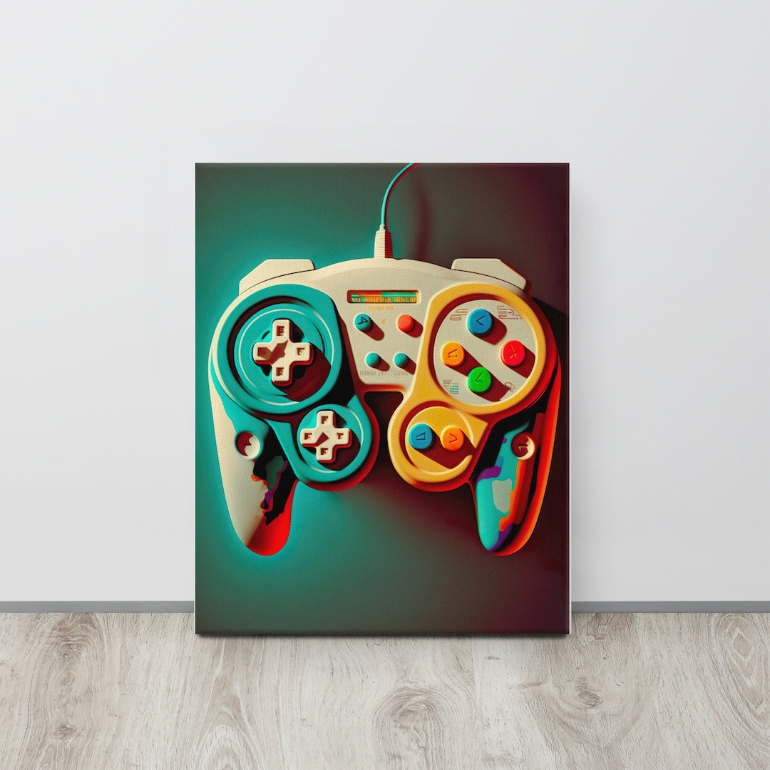 Modern Gaming Controller Wall Art Canvas Print High Quality Wall Art ...