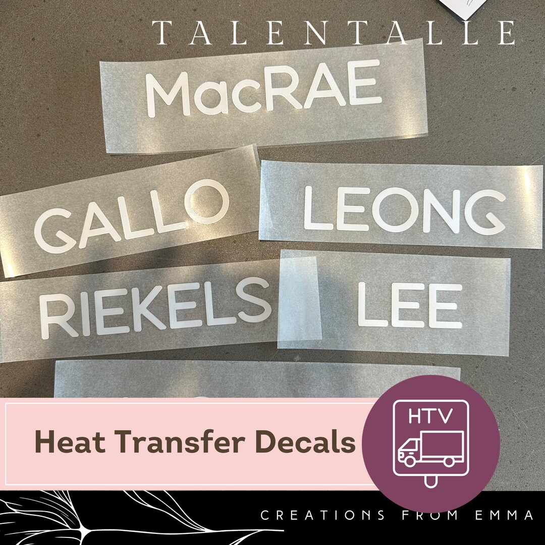 Heat Transfer Custom Vinyl Labels Personalised Decal Personalised Vinyl ...